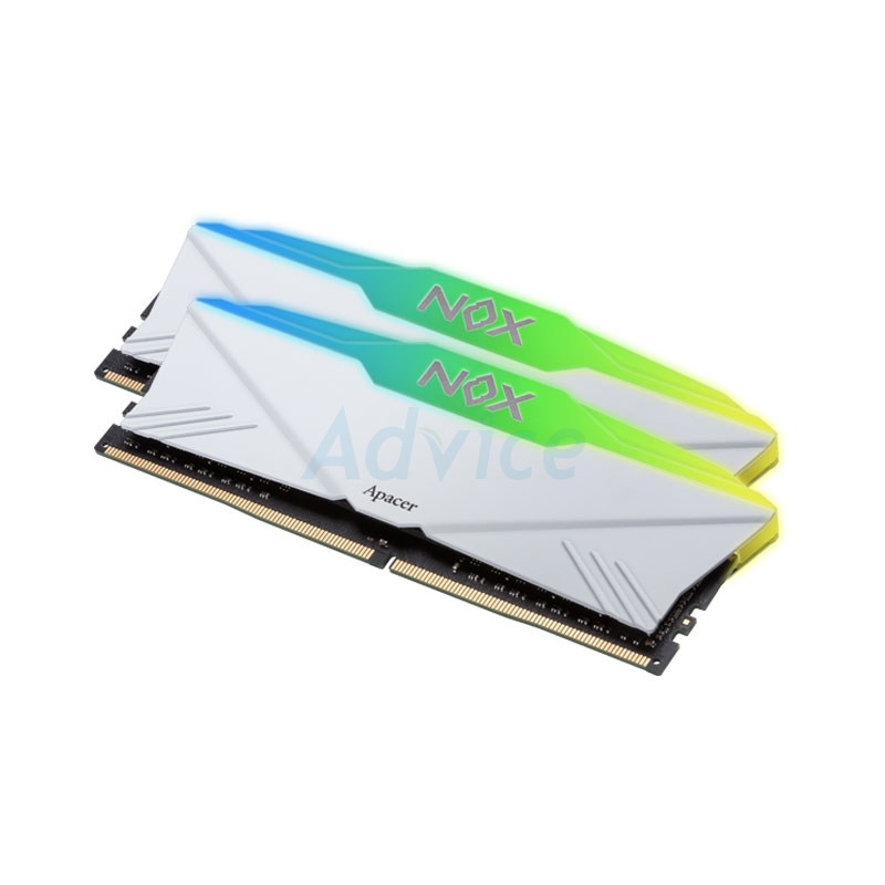 RAM DDR4(3200) 16GB (8GBX2) APACER NOX RGB WHITE