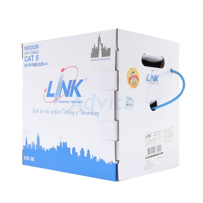 CAT6 UTP Cable (100m/Box) LINK (US-9106BLSZH-1)