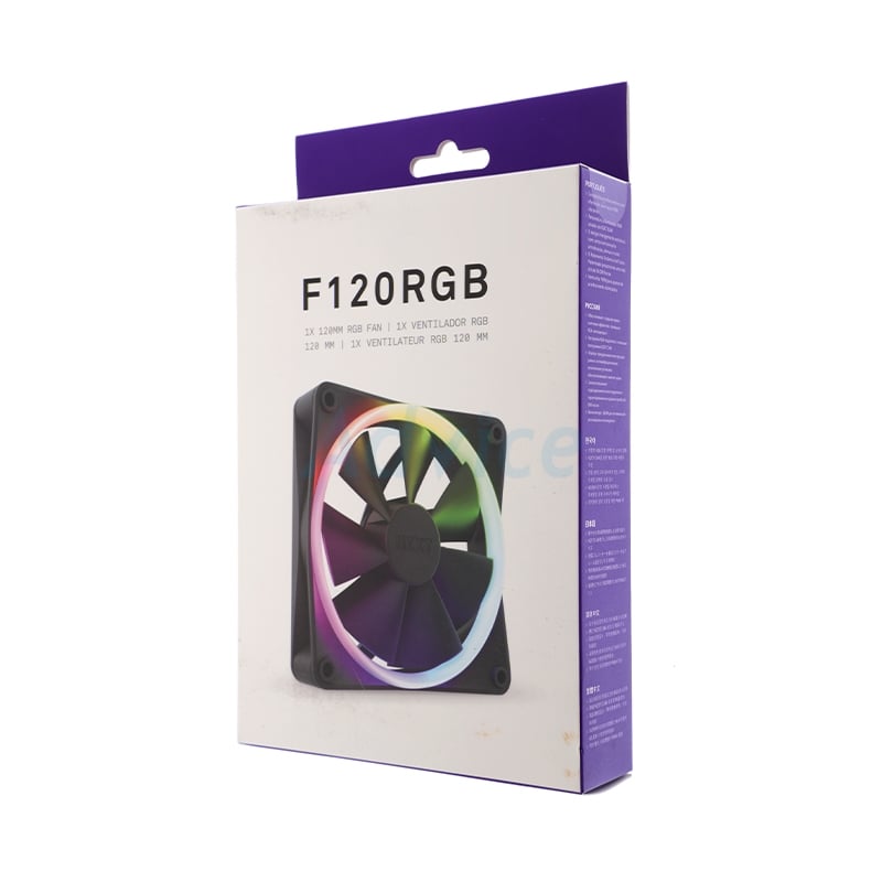 FAN CASE 12cm NZXT F120 RGB SINGLE PACK BLACK (RF-R12SF-B1) | Advice จ. ...