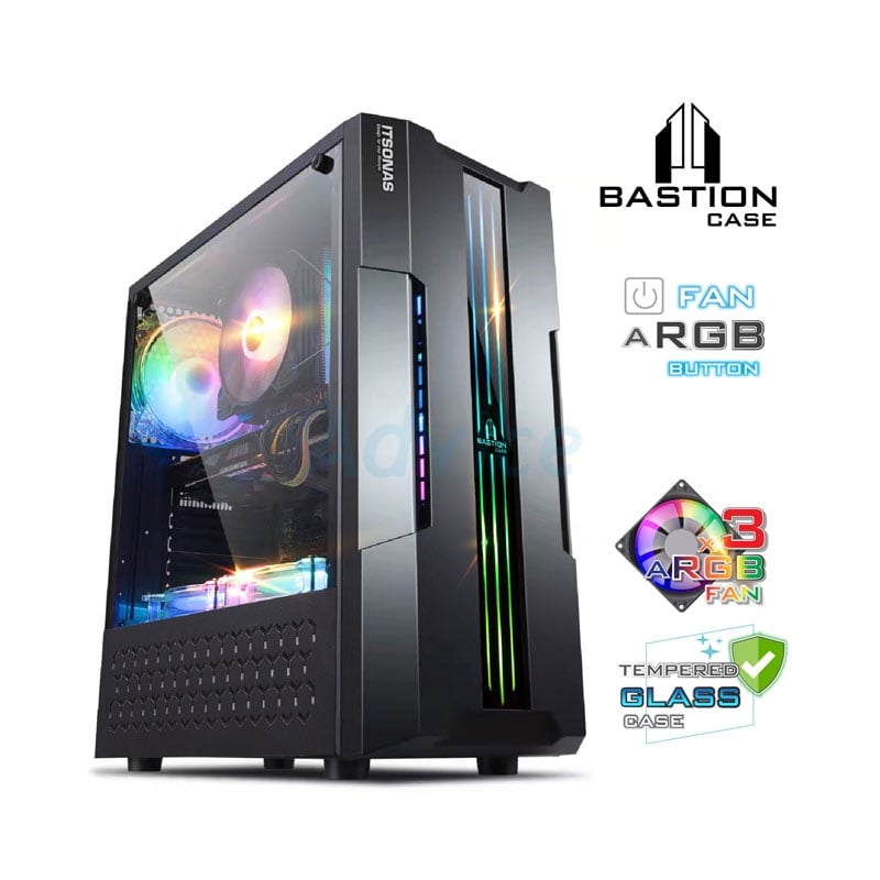 ATX CASE (NP) ITSONAS BASTION ARGB TG BLACK