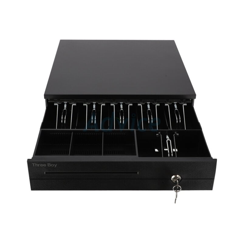 Cash Drawer (ลิ้นชักเก็บเงิน) RJ11 THREEBOY HER-405 (Black)