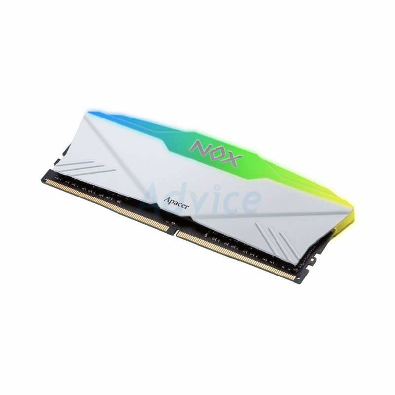 RAM DDR4(3200) 8GB APACER NOX RGB WHITE (AH4U08G32C28YNWAA-1)