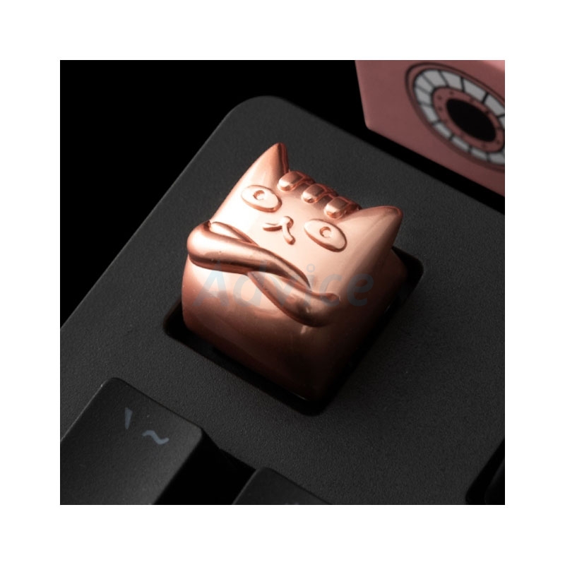 KEYCAPS LOGA METALLIC KEYCAP SERIES BETA THE ROBO CAT ROSEGOLD