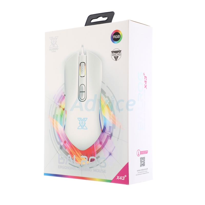 MOUSE NUBWO-X BALROG X43 PLUS WHITE