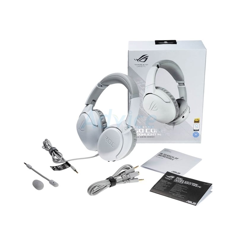 HEADSET (7.1) ASUS ROG STRIX GO CORE MOONLIGHT (WHITE)