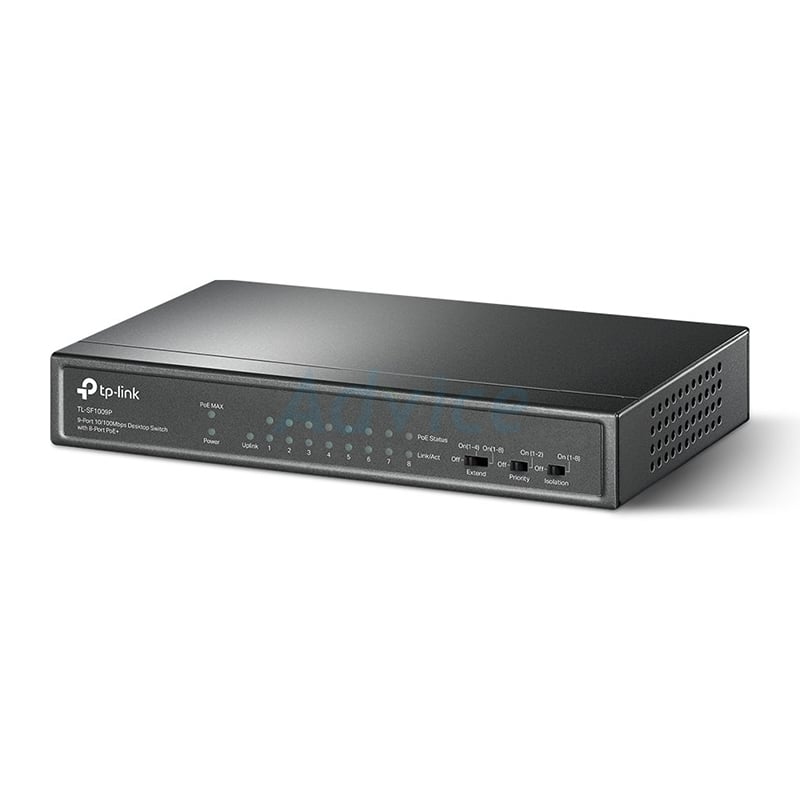 Switching Hub 8 Port TP-LINK TL-SF1009P (7,8 POE ,+1 Uplink)