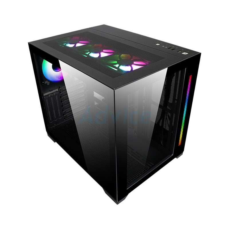 ATX CASE (NP) TSUNAMI PROTECTOR VISION IV KK 1264*4 (BLACK)