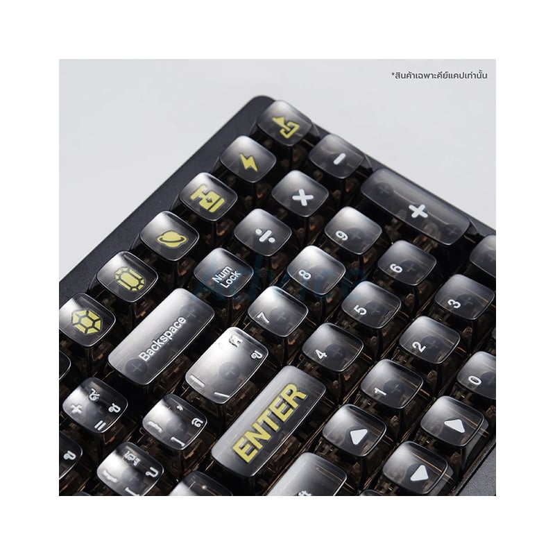 KEYCAPS LOGA CRYSTAL KEYCAPS SET PROFILE GDA 132 ดำใส (OBSIDIAN)