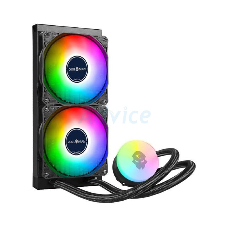 LIQUID COOLING TSUNAMI COOLMAN CLA-240 K ARGB (BLACK) | Advice จ. ...
