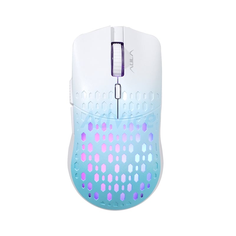 MOUSE AULA S11PRO WHITE/BLUE