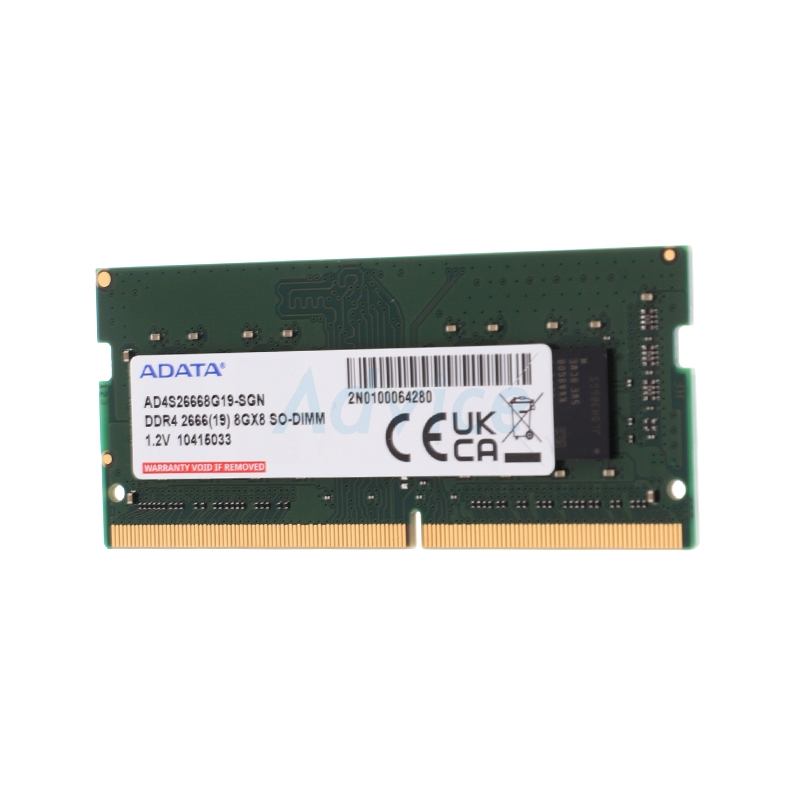 RAM DDR4(2666, NB) 8GB ADATA 8 CHIP (AD4S26668G19-SGN) | Advice จ. ...