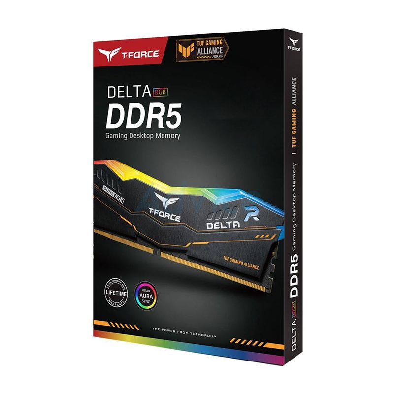 RAM DDR5(6000) 32GB (16GBX2) TEAM DELTA TUF RGB (FF5D532G6000HC38ADC01)