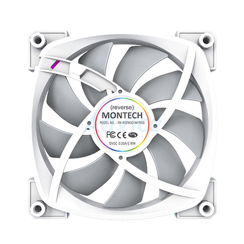 FAN CASE 12CM MONTECH RX120 PWM FAN WHITE