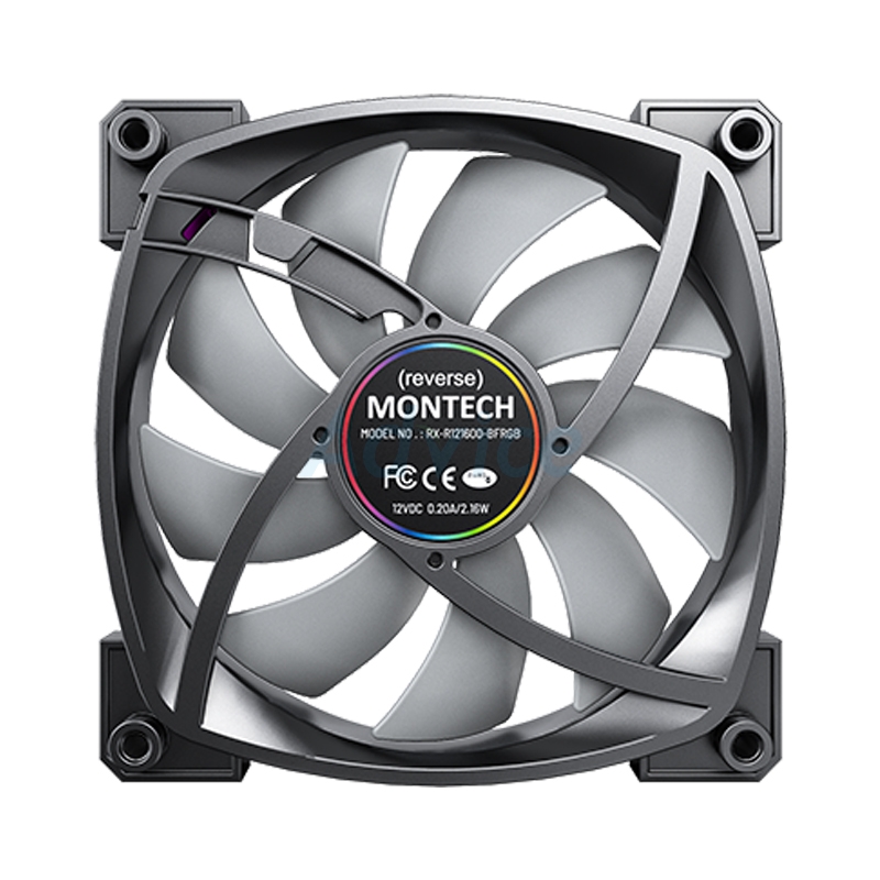 FAN CASE 12CM MONTECH RX120 PWM FAN BLACK