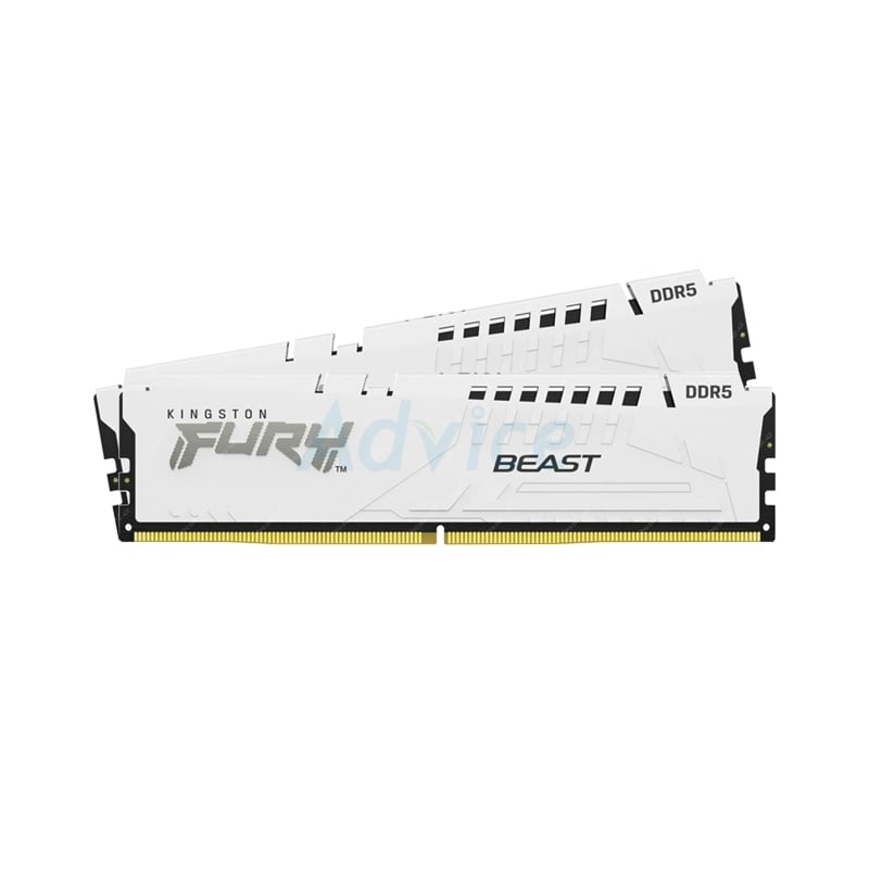 RAM DDR5(5600) 32GB (16GBX2) KINGSTON FURY BEAST WHITE (KF556C40BWK2-32 ...