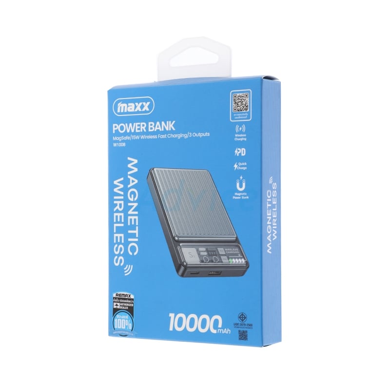 P-Bank 10000 mAh Remax (W1008-Wireless Magnetic) Gray | Advice จ. ...
