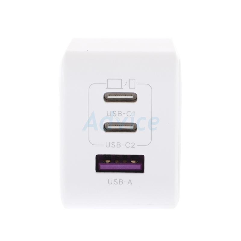 Adapter 3 Ports (1USB+2Type-C) UGREEN (65W,15333) White