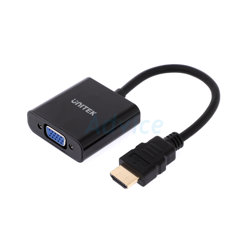 Converter HDMI TO VGA AUDIO UNITEK (Y-6333) Black