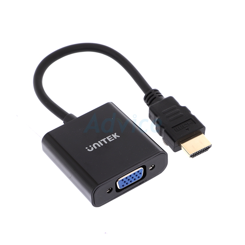 Converter HDMI TO VGA AUDIO UNITEK (Y-6333) Black