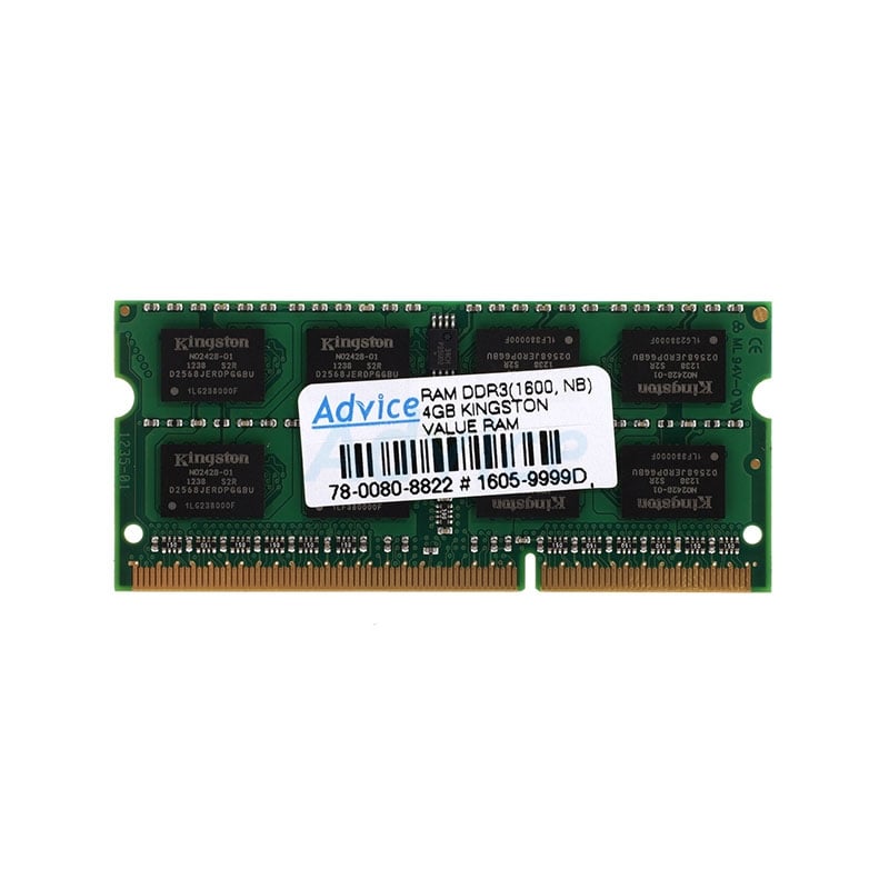 RAM DDR3(1600, NB) 4GB KINGSTON VALUE RAM (KTD-L3C/4G) | Advice จ. ...