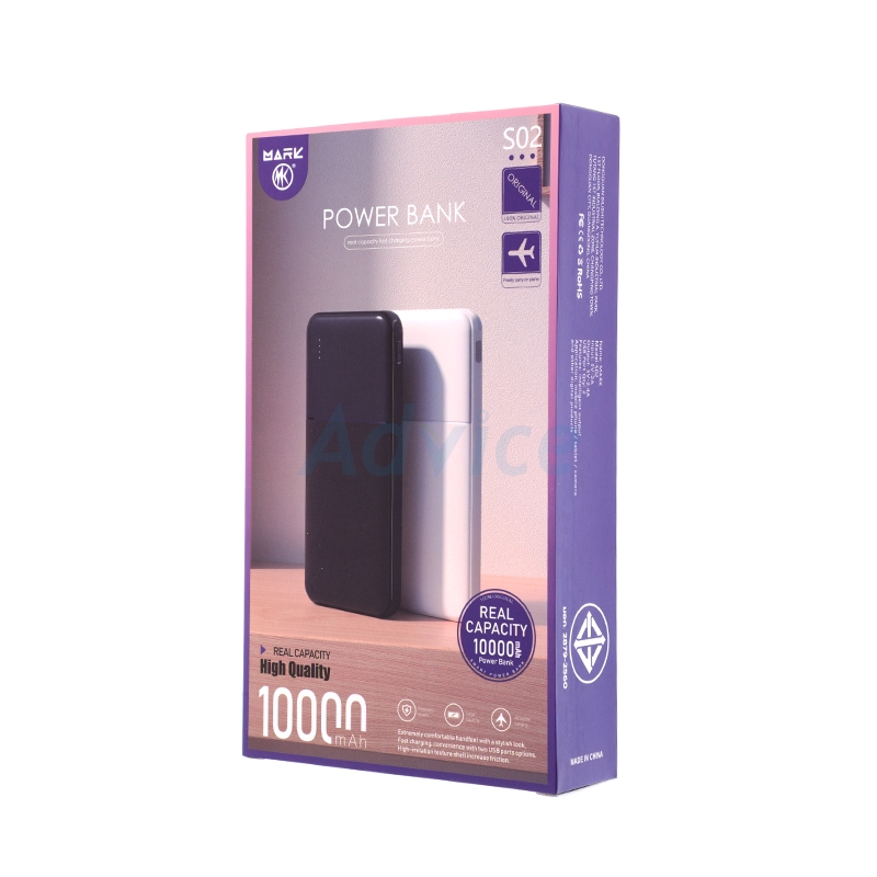 POWER BANK 10000 mAh MARK (S02) Black