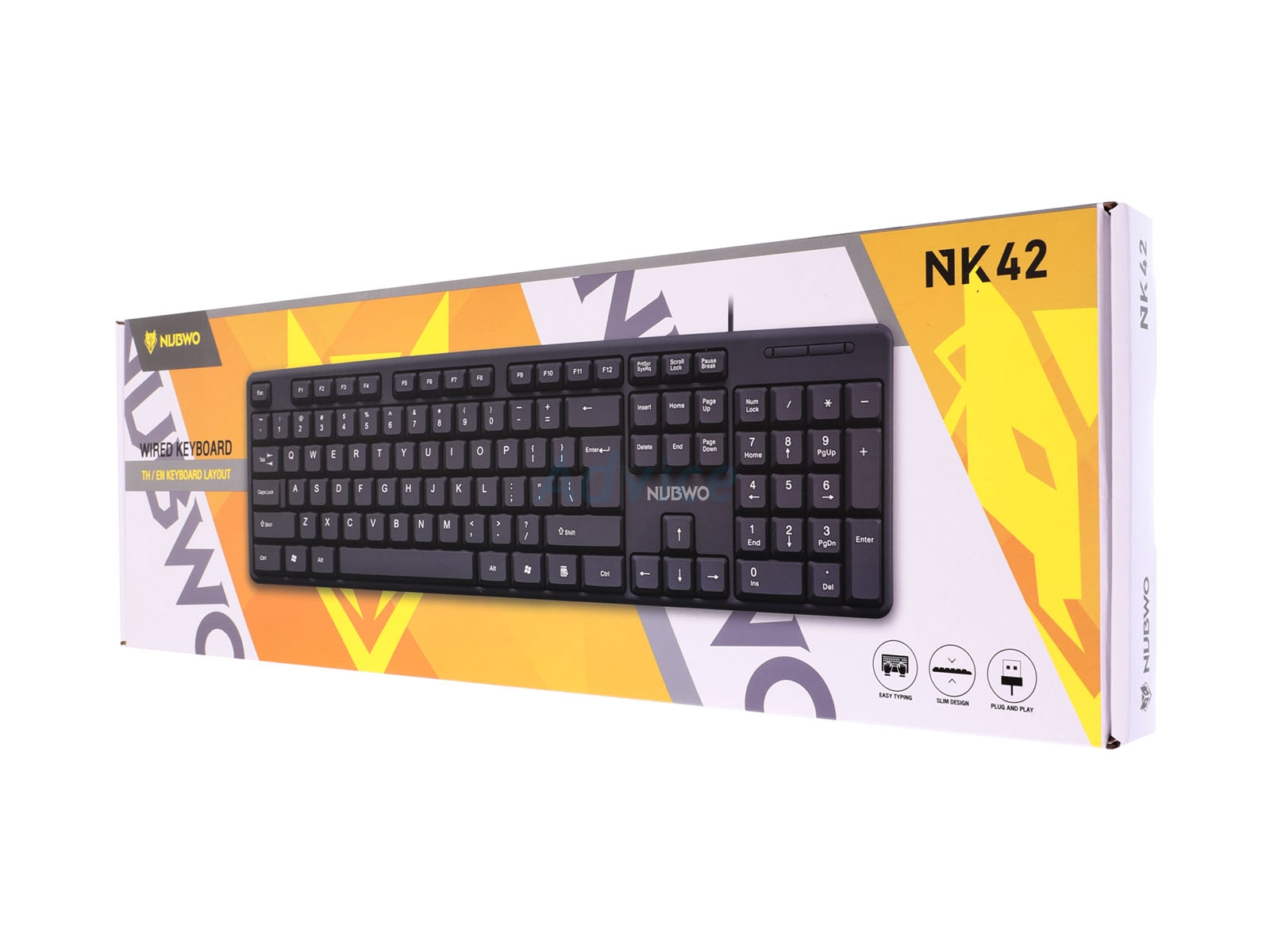 USB KEYBOARD NUBWO NK-042 BLACK