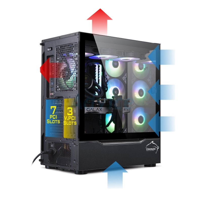 E-ATX CASE (NP) ITSONAS MAGICIAN ARGB TG BLACK | Advice จ.เพชรบุรี สาขา ...