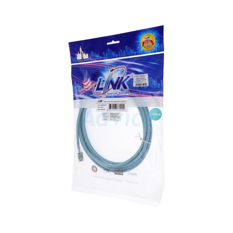CAT6A UTP Cable 3m. LINK (US-5203SLZ-9) 'Blue'