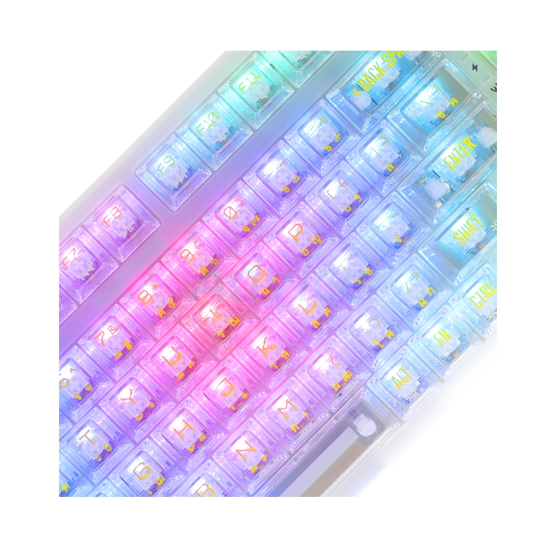 WIRELESS/BLUETOOTH KEYBOARD AULA F98 WHITE WHITE-SWITCH