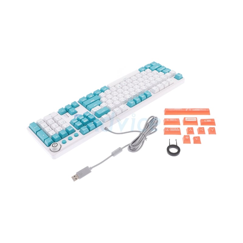 KEYBOARD AULA F2088 PRO GREEN/WHITE BLUE-SWITCH