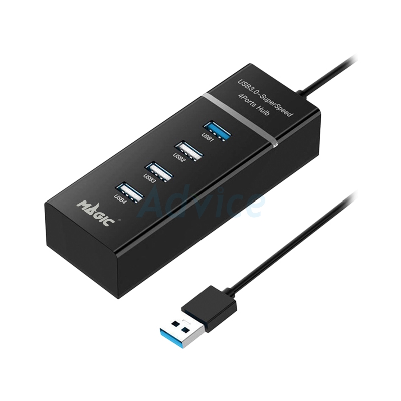 4 Port USB HUB v2.0 MAGIC TECH MT291 (Black)