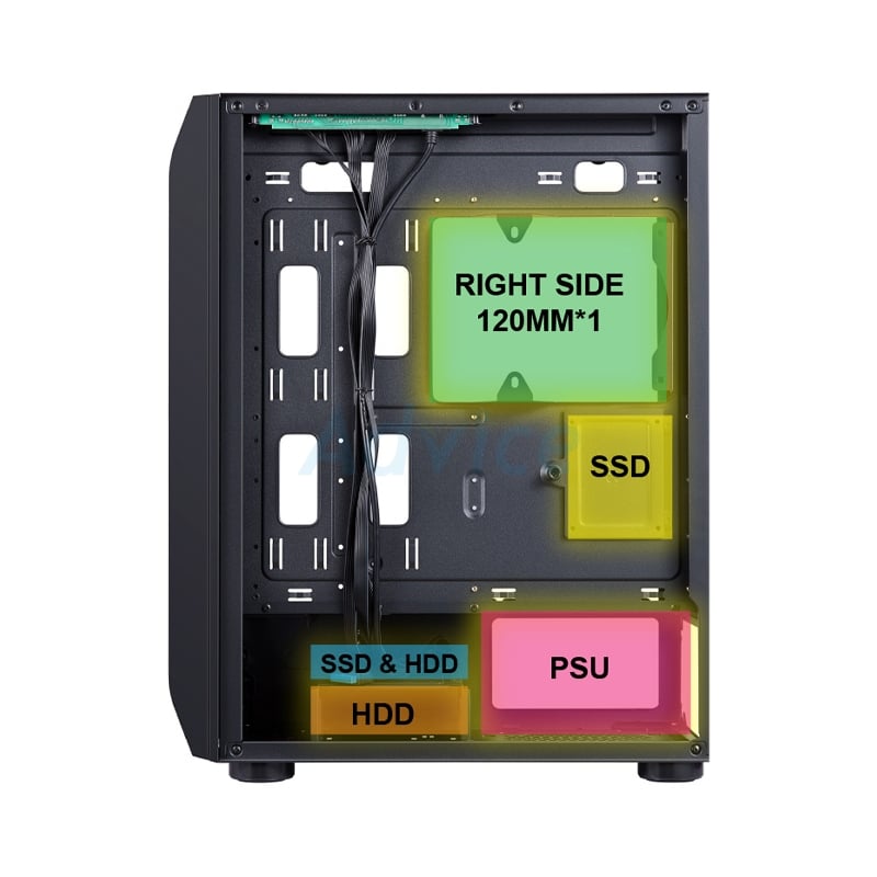 E-ATX CASE (NP) ITSONAS TANK ARGB TG (BLACK)