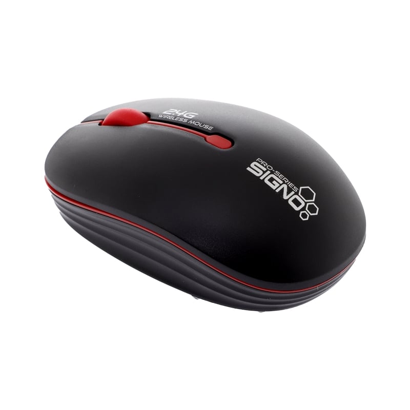 WIRELESS MOUSE SIGNO WM-140BR SILENT BLACK/RED