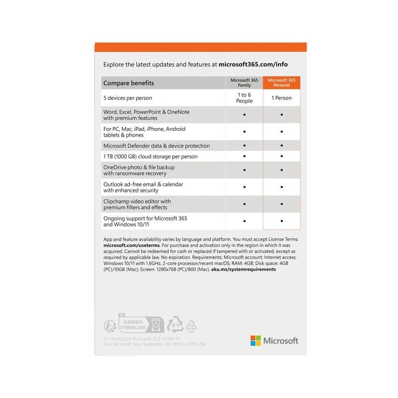 MICROSOFT OFFICE 365 PERSONAL 2021 (FPP/ QQ2-01896)