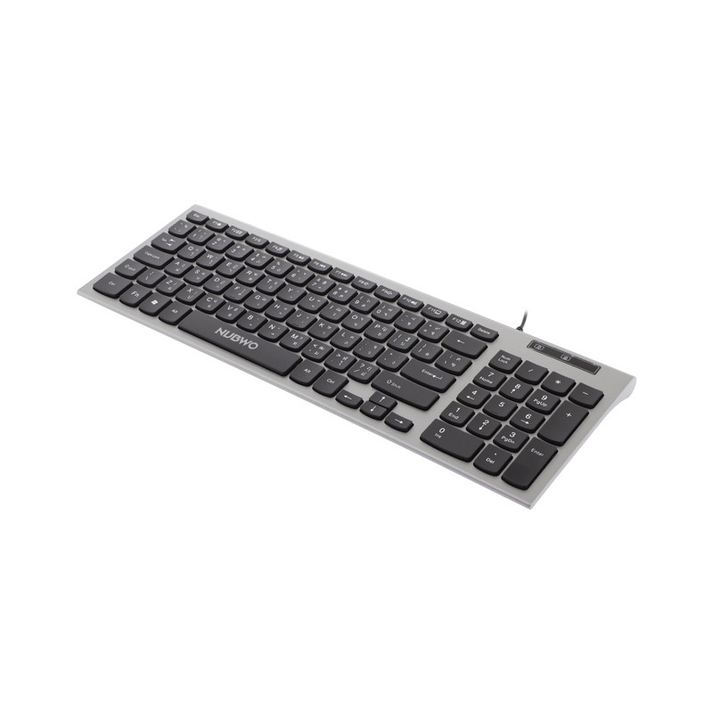 USB KEYBOARD NUBWO NK-043 SILVER/BLACK