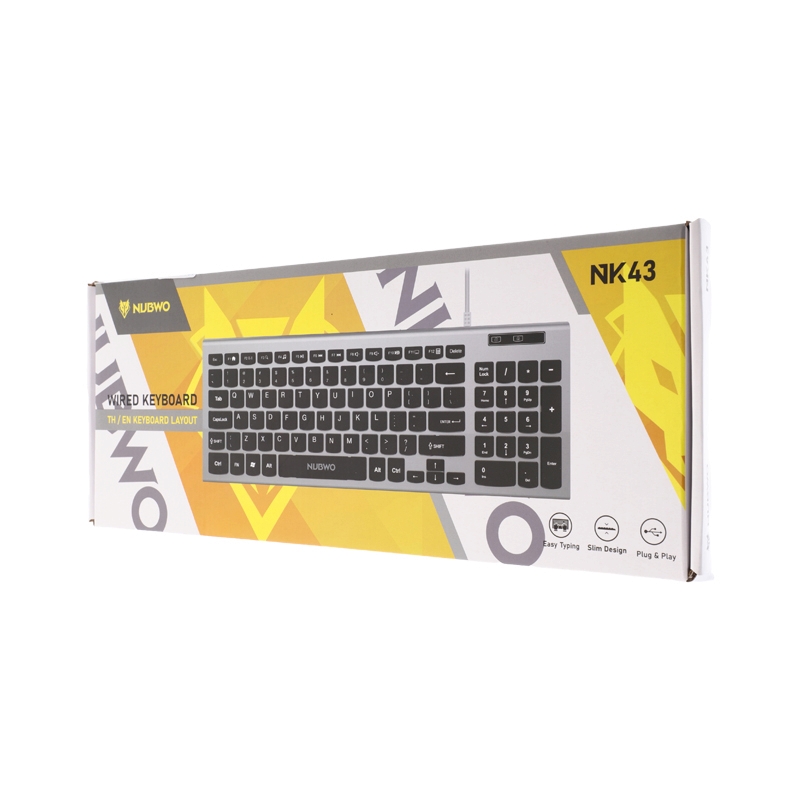 USB KEYBOARD NUBWO NK-043 SILVER/BLACK