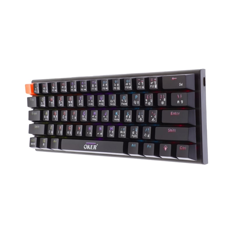 WIRELESS KEYBOARD OKER K69 BLACK - BLUE SWITCH