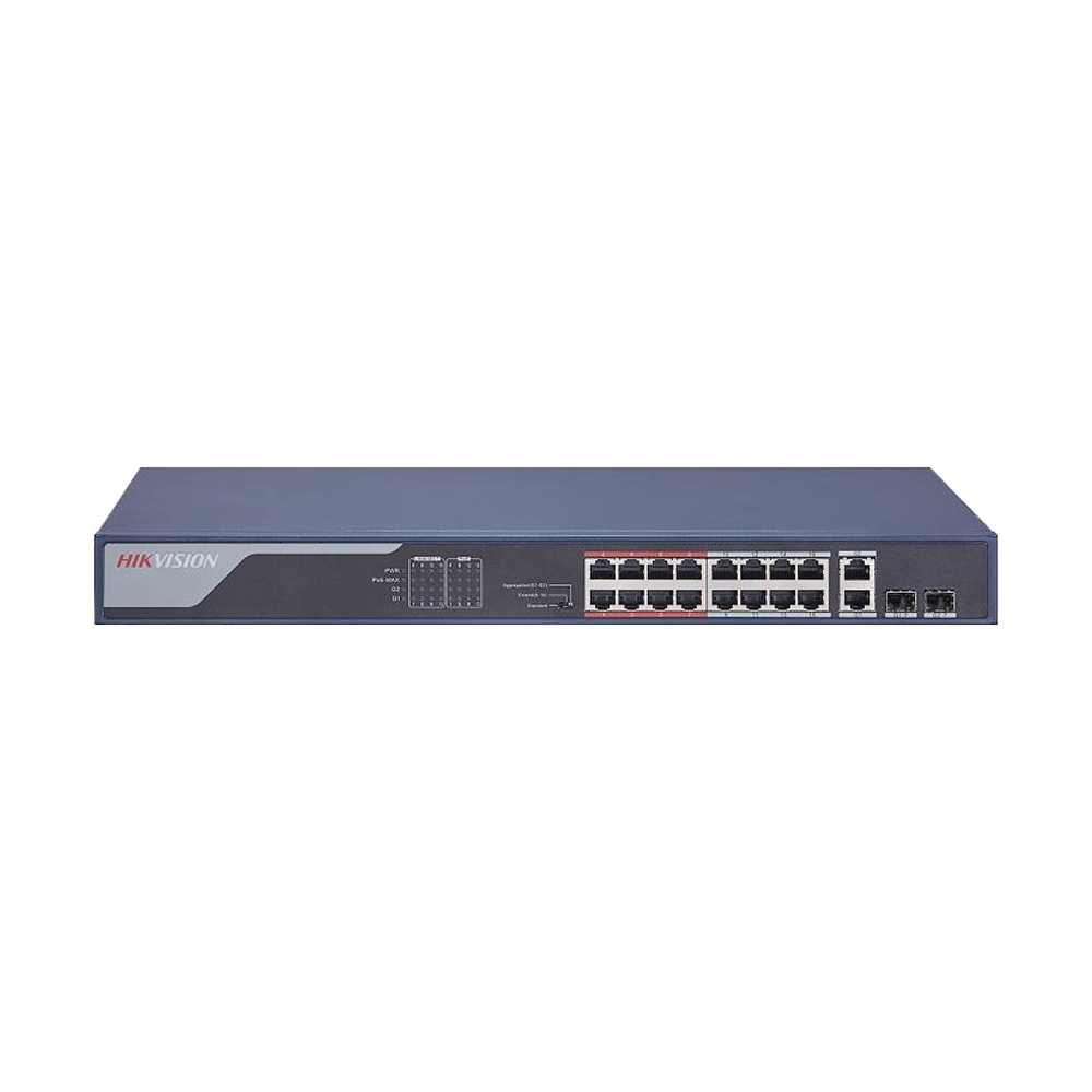 Gigabit Switching Hub 16 Port HIKVISION DS-3E0318PE(C) 16 Port PoE +1 ...