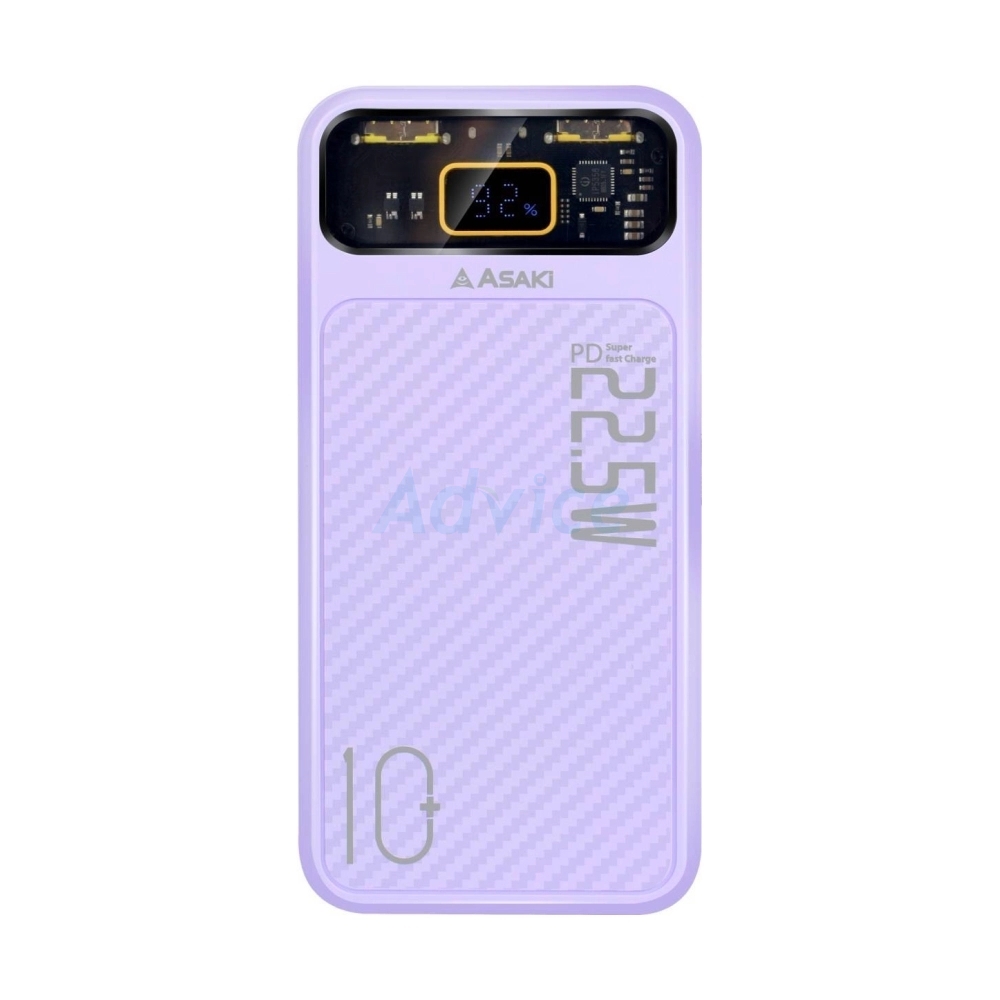 POWER BANK 10000 mAh ASAKI (A-B3566F) Purple