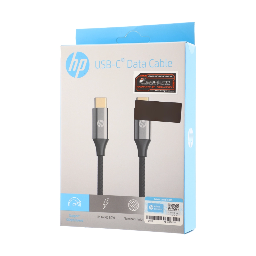 1M Cable Type-C To Type-C HP (DHC-TC109) Black
