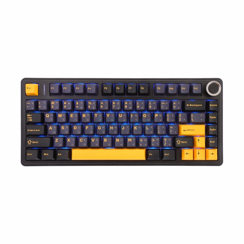 K/B BLUETOOTH/WIRELESS AULA F75 BACK DAKEBLUE ORANGE (GY-SW)