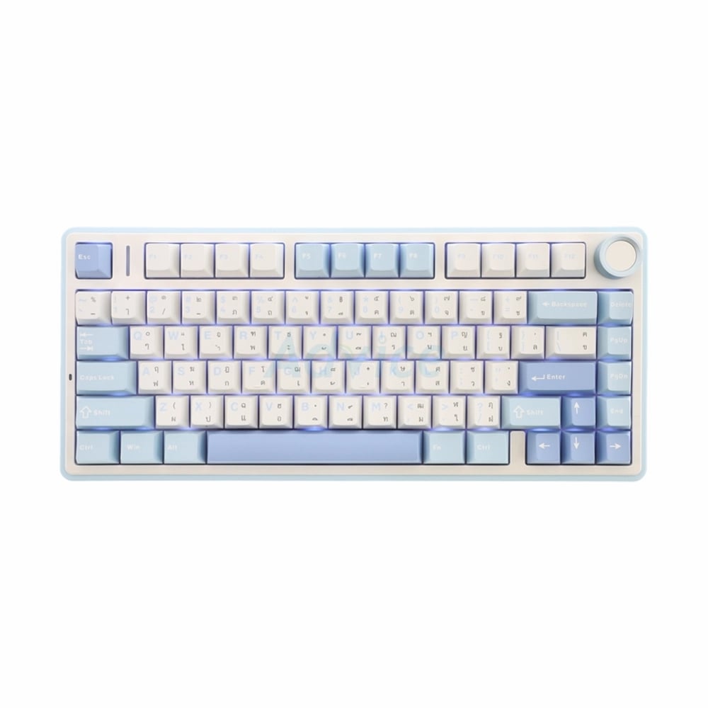 WIRELESS/BLUETOOTH KEYBOARD AULA F75 LIGHTBLUE WHITE DARKEBLUE - GRAY ...
