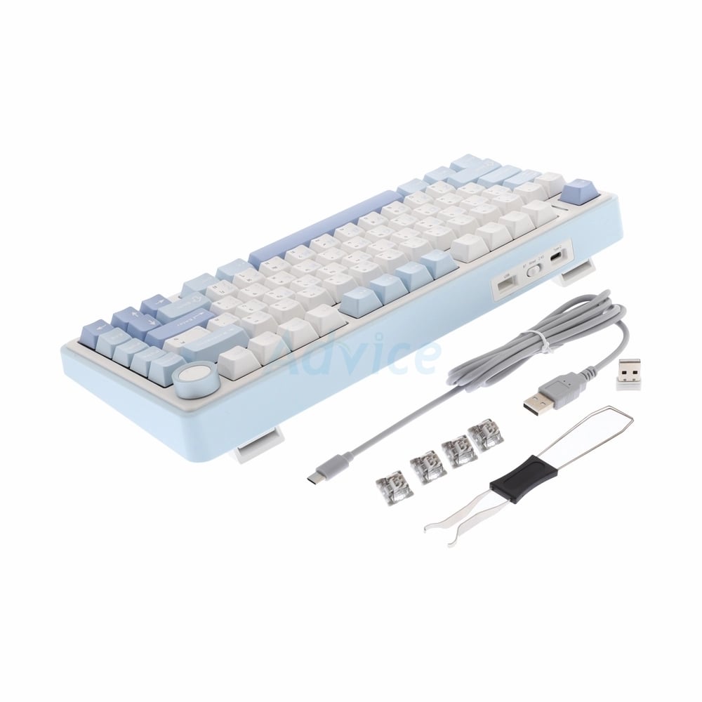 WIRELESS/BLUETOOTH KEYBOARD AULA F75 LIGHTBLUE WHITE DARKEBLUE - GRAY ...