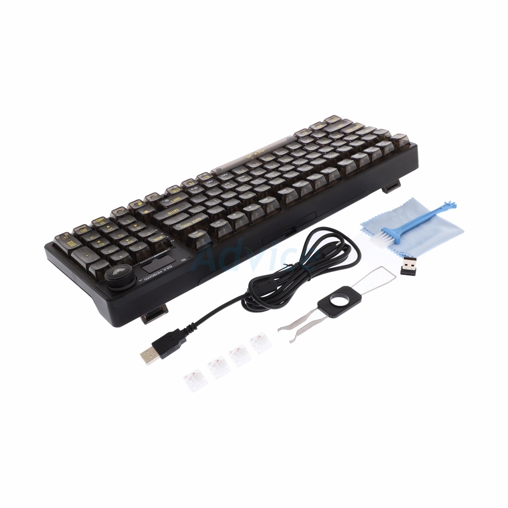 K/B BLUETOOTH/WIRELESS AULA F98 PRO BLACK WHITE-SWITCH