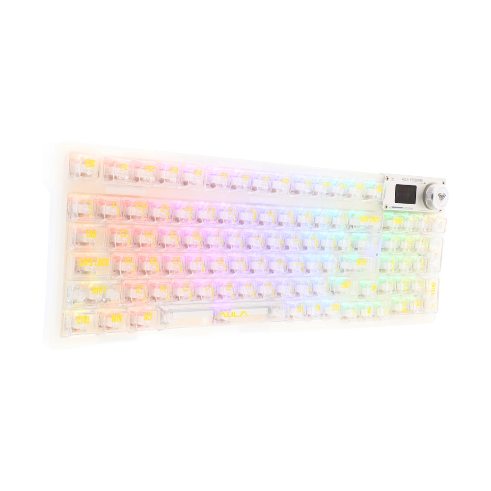 WIRELESS/BLUETOOTH KEYBOARD AULA F98 PRO WHITE WHITE-SWITCH