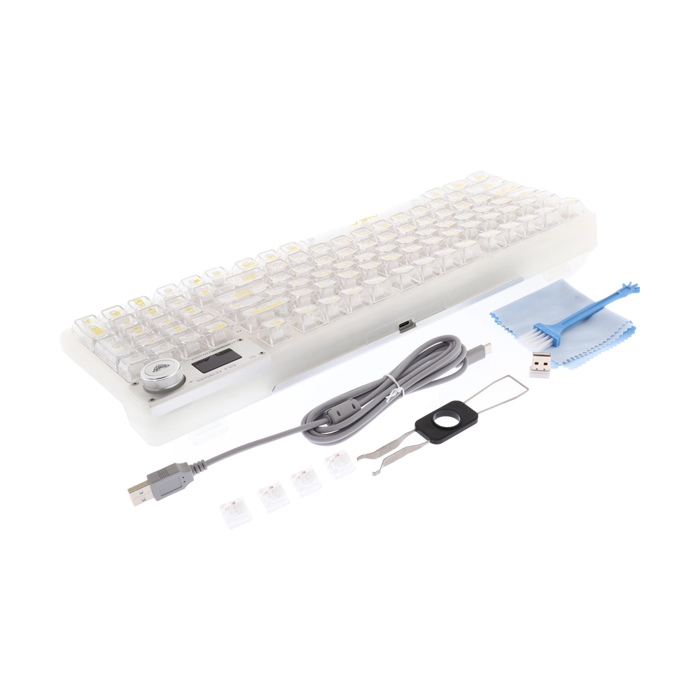 WIRELESS/BLUETOOTH KEYBOARD AULA F98 PRO WHITE WHITE-SWITCH