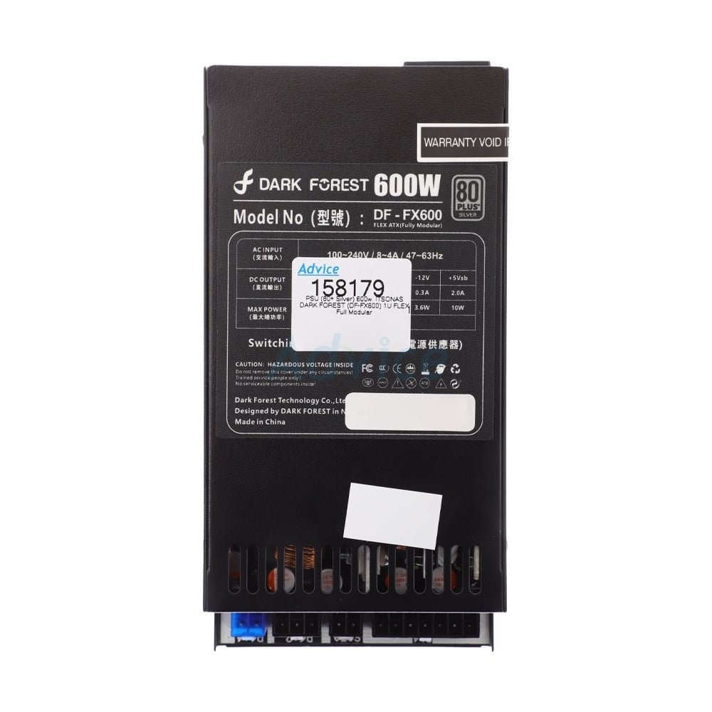 POWER SUPPLY (80+ SILVER) 600W ITSONAS DARK FOREST 1U FLEX (DF-FX600)