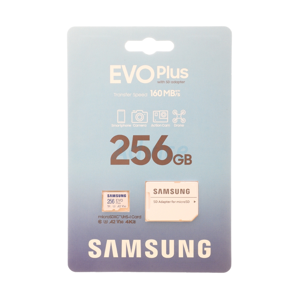 256GB Micro SD Card SAMSUNG Evo Plus MC256SA (U3 160MB/s.)