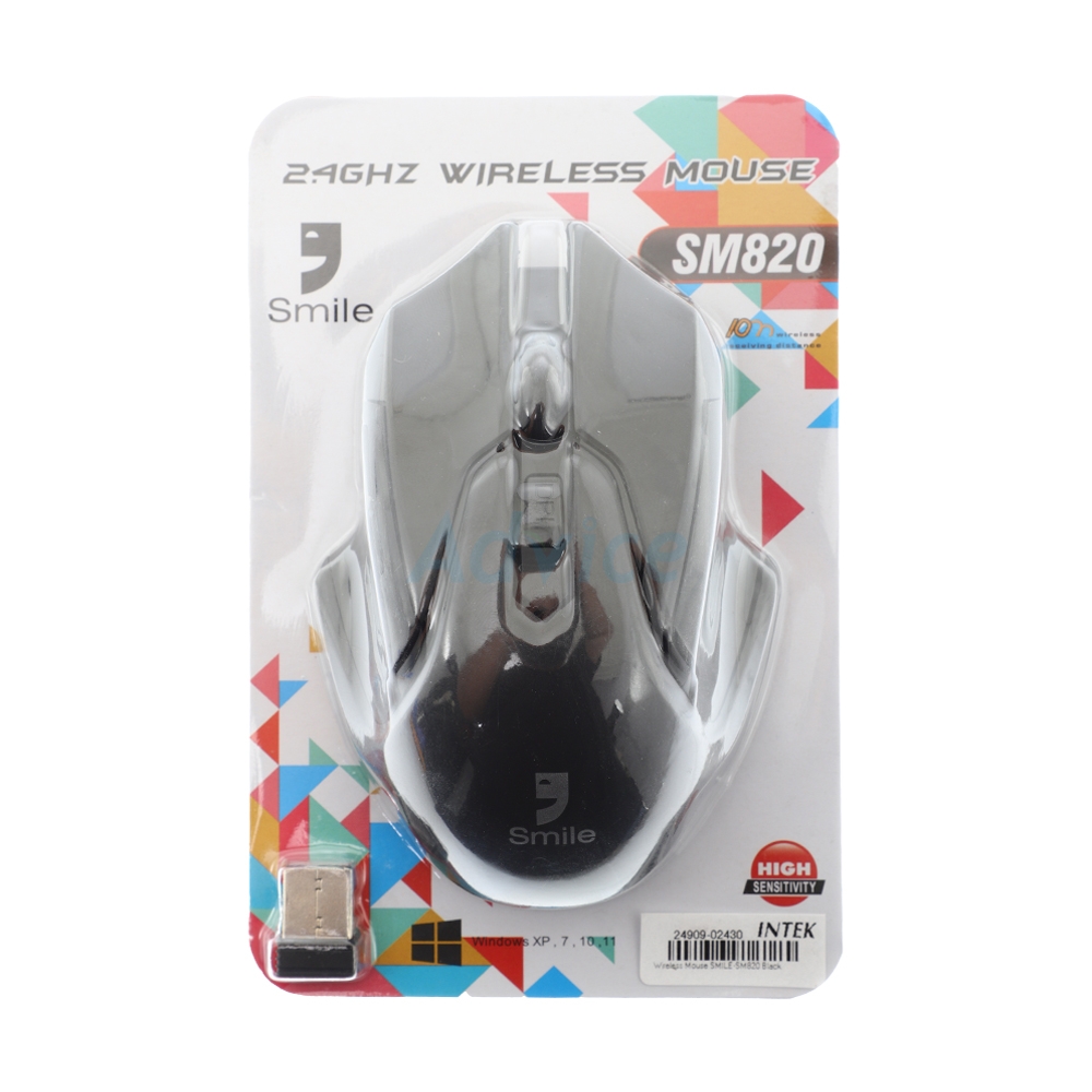 WIRELESS MOUSE SMILE SM820 BLACK