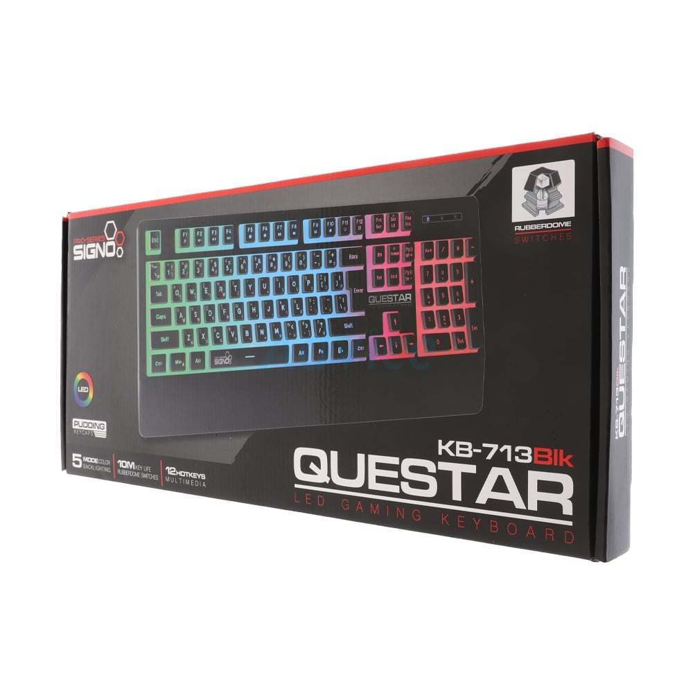 KEYBOARD SIGNO KB-713BLK QUESTAR BLACK